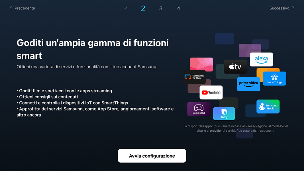 Simulatore TV Samsung